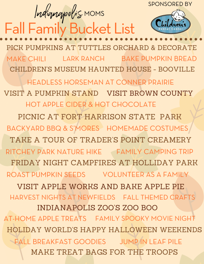 Indianapolis Fall Family Bucket List